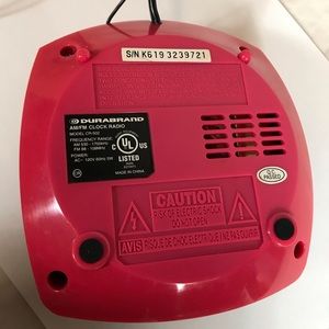 Durabrand | Wall Decor | Durabrand Cr52 Amfm Radio Alarm Clock Pink ...